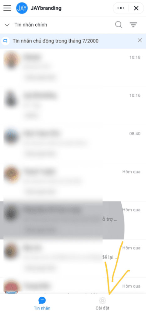 Hướng dẫn sử dụng zalo OA trên app zalo - JAYbranding