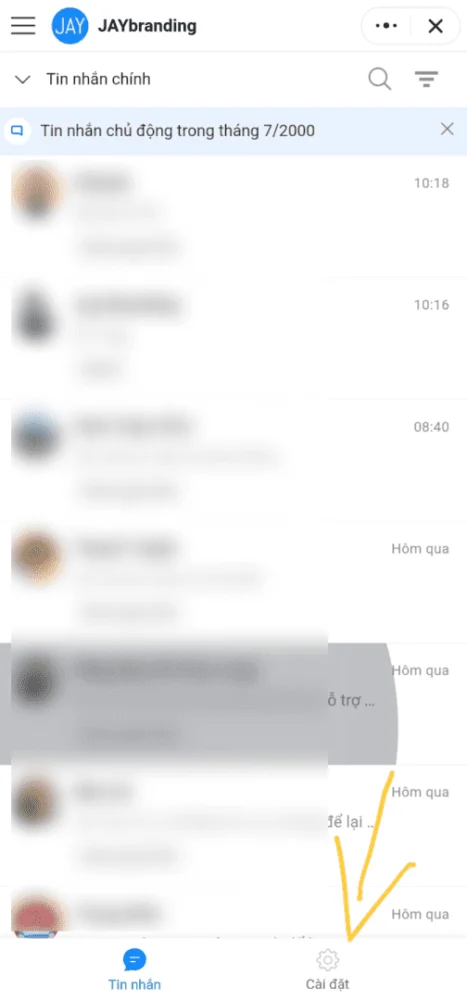 Instructions for using zalo OA on zalo app - JAYbranding